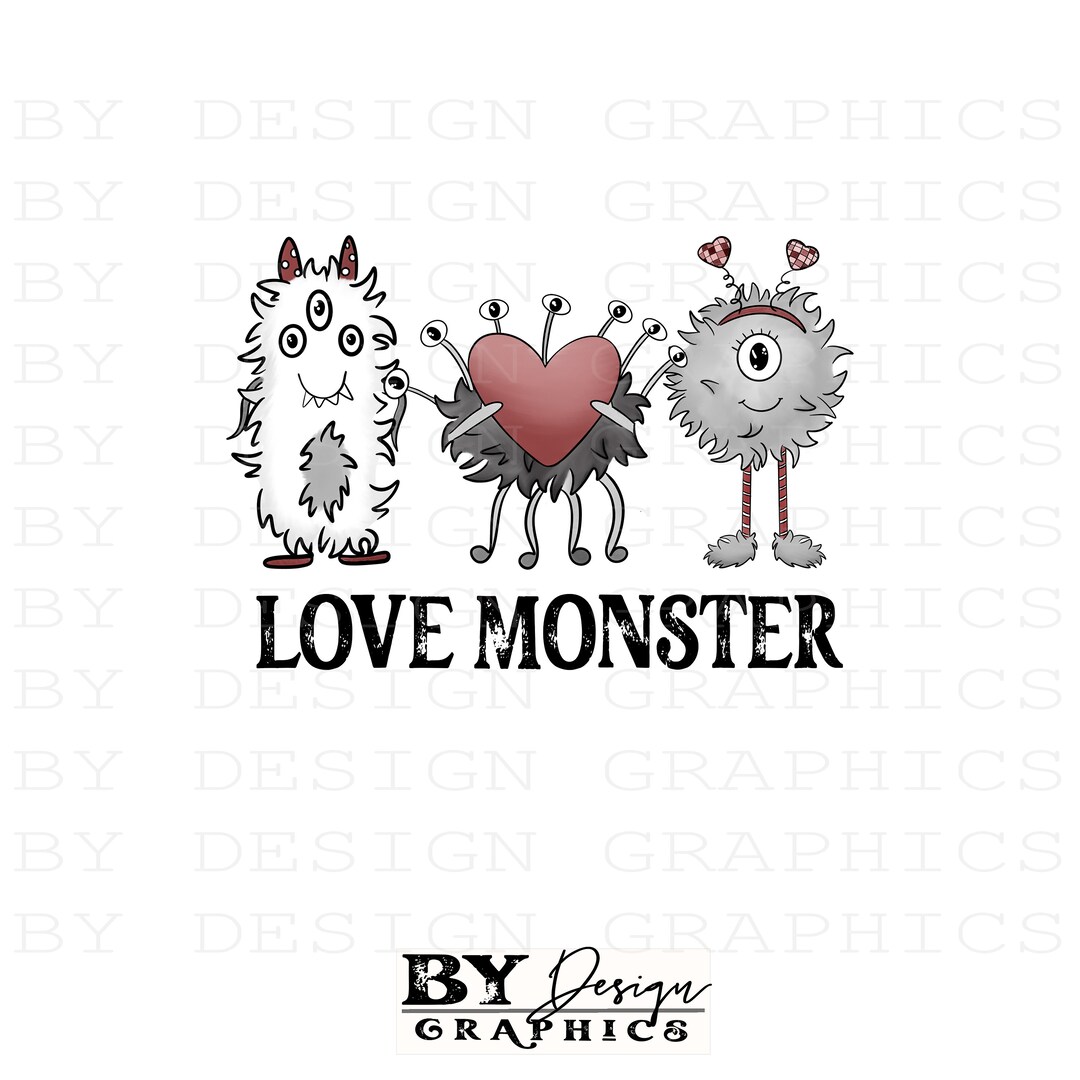 Love Monster PNG | Cute Monster Png | Gender Neutral Valentines Png ...