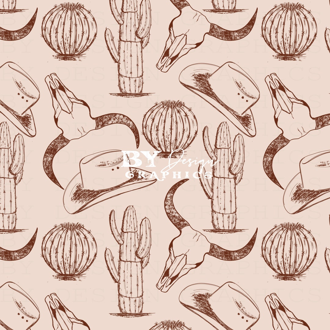 Cowboy Seamless | Western Seamless | Punchy Seamless | Western Boy ...
