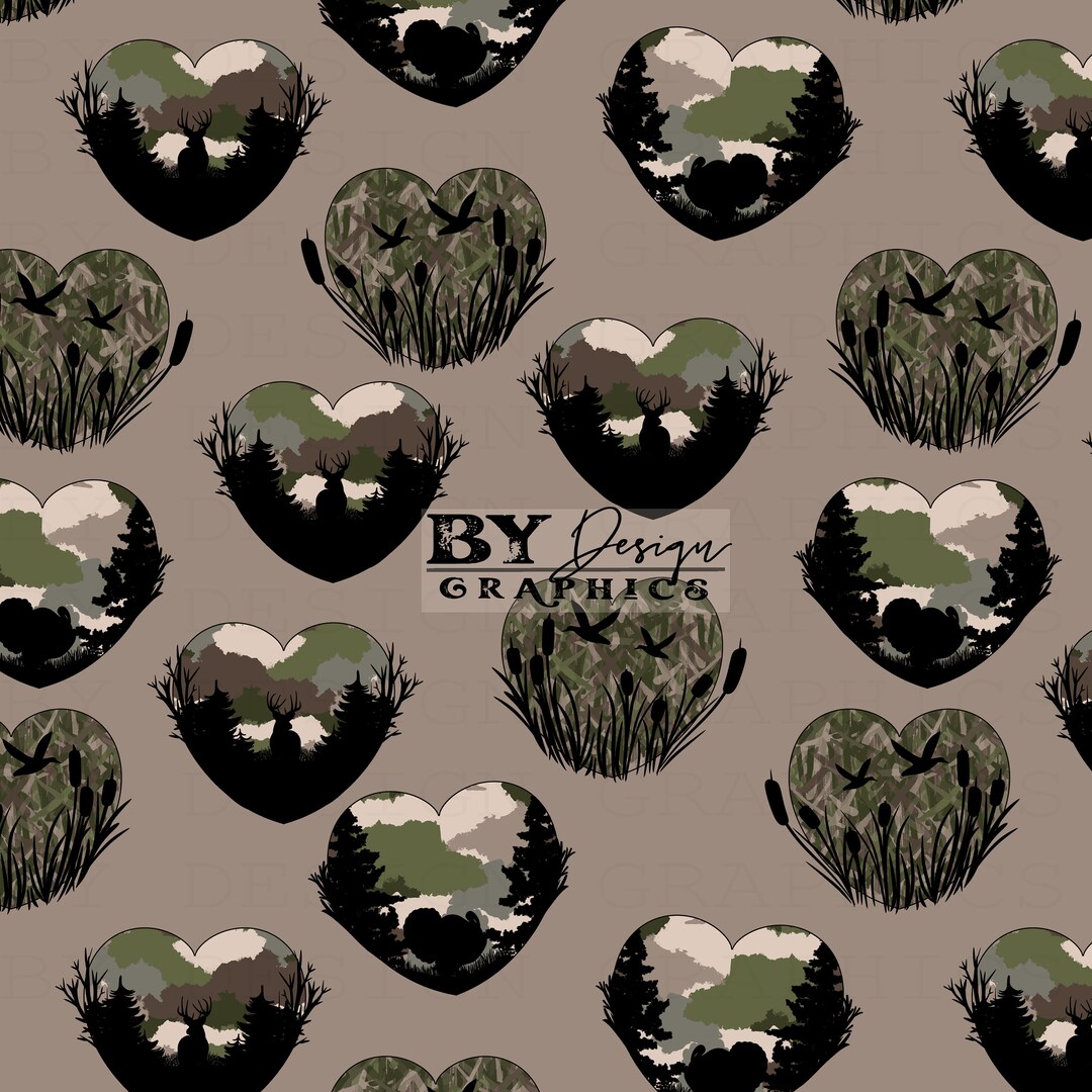 Boys Valentine Seamless | Hunting Valentines Seamless | Deer Hunting ...