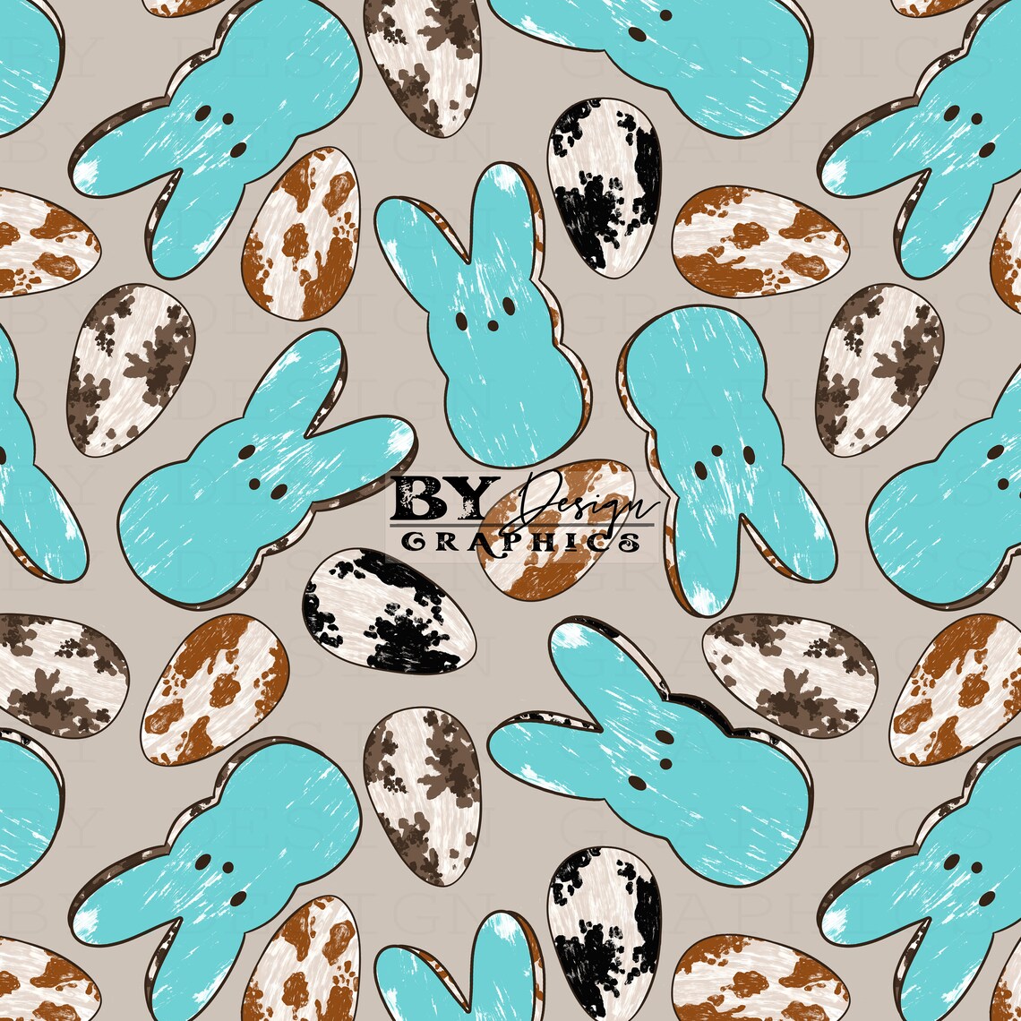 Punchy Peeps Seamless Western Easter Seamless Punchy - Etsy