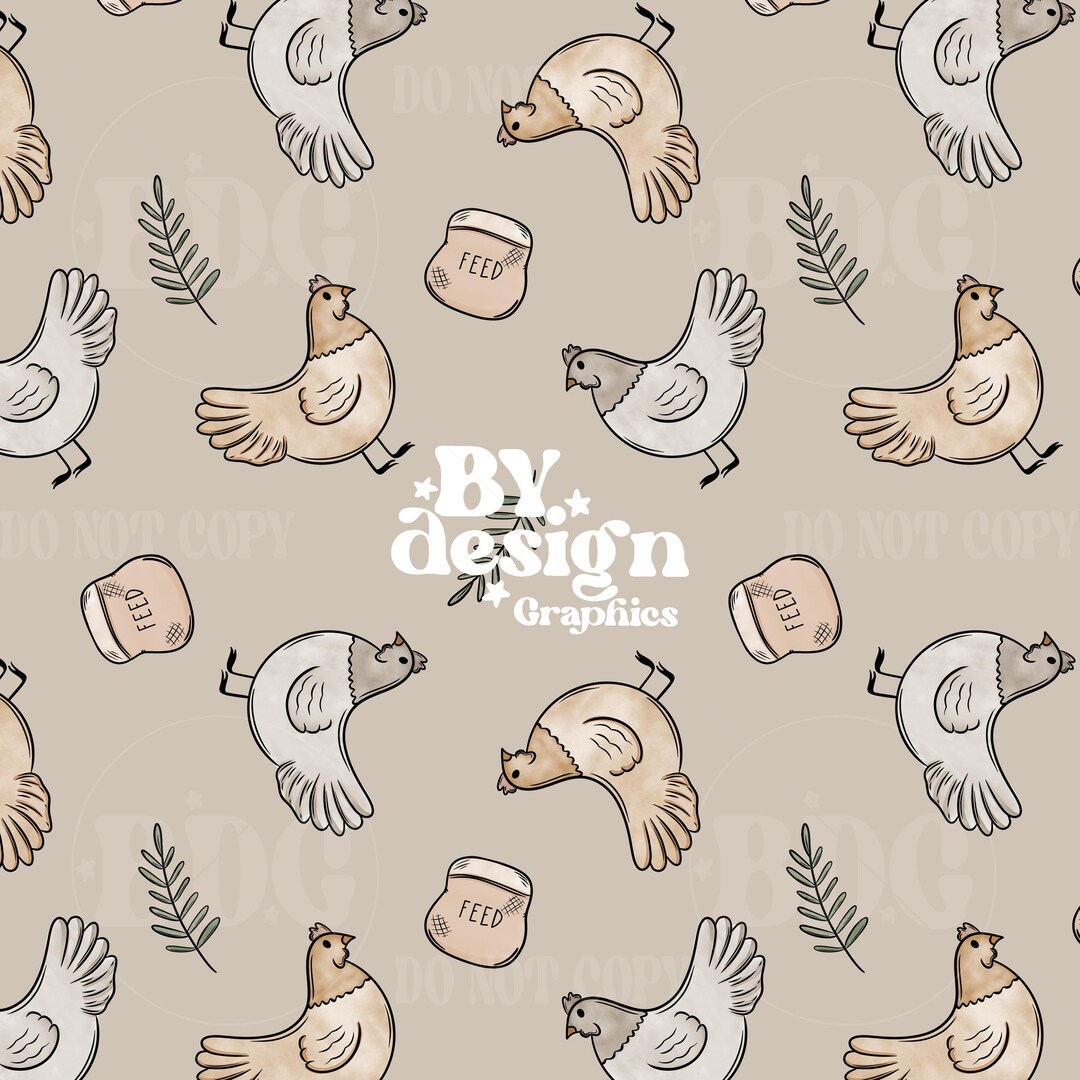 Gender Neutral Chicken Seamless | Boy Chicken Seamless | Gender Neutral ...