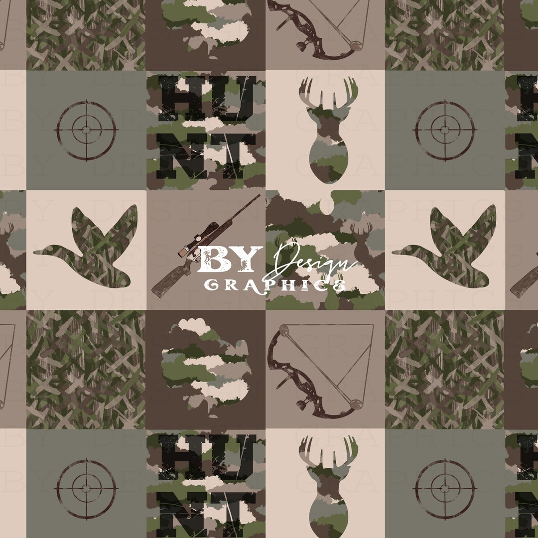 Hunting Patchwork Seamless | Hunting Quilt Seamless | Camo Patchwork ...