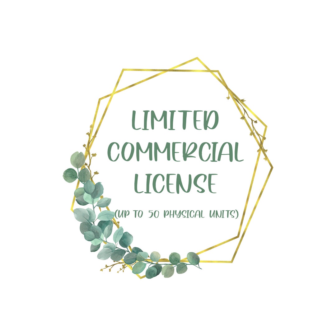 Limited Commercial License - Etsy