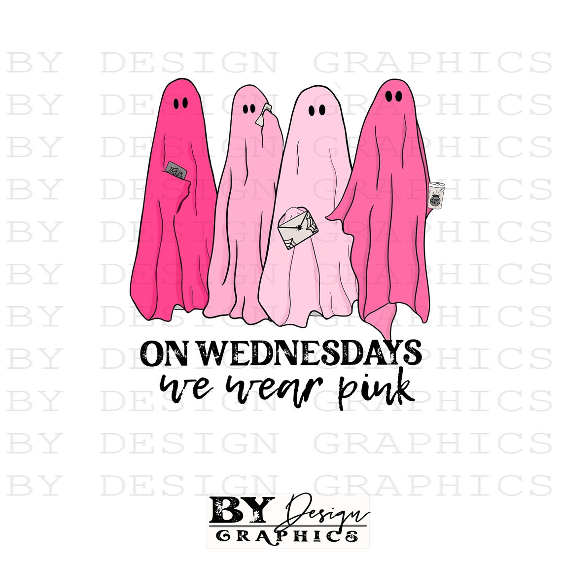 Pink Ghosts PNG Halloween Png Girl Halloween Png Mean - Etsy