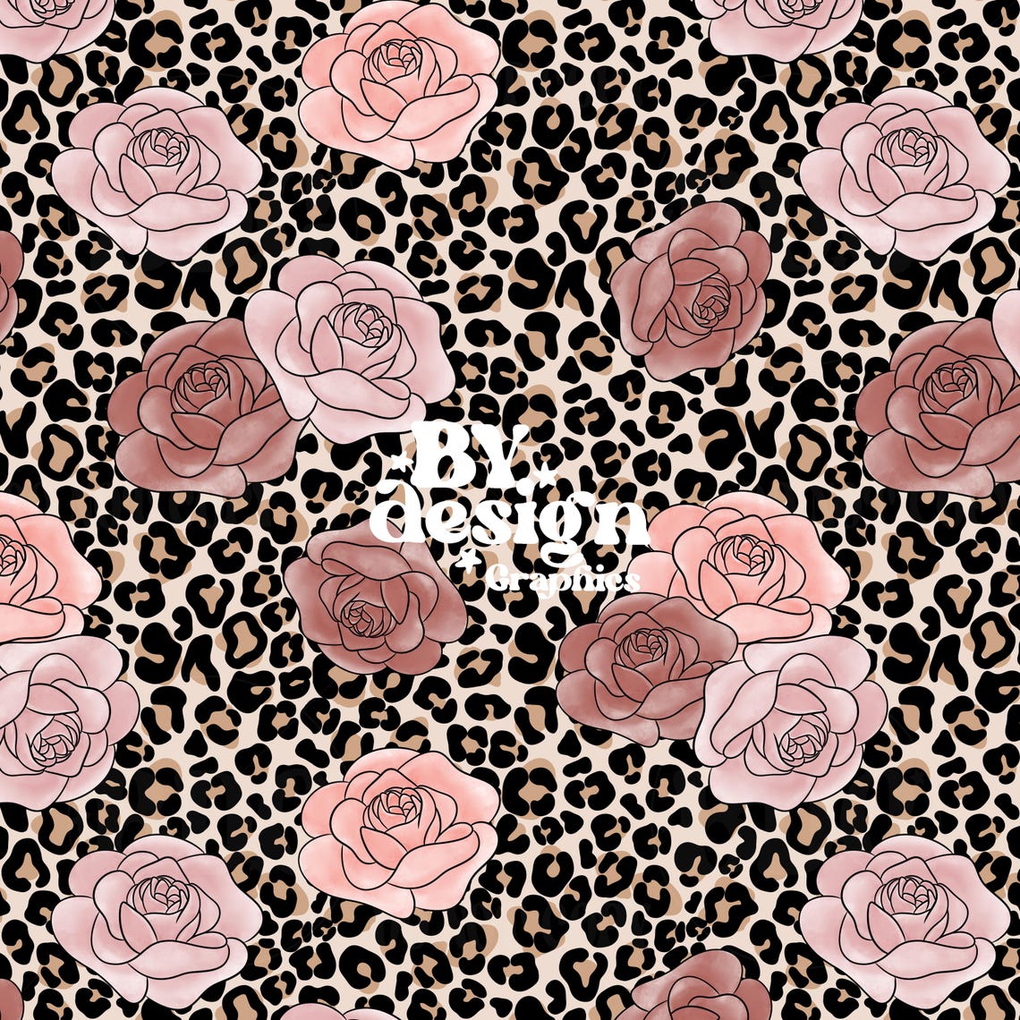 Leopard Roses Seamless | Leopard Floral Seamless | Boho Floral Seamless ...