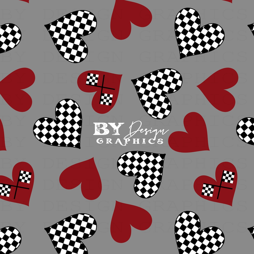 Boys Valentine Seamless | Racing Valentines Seamless | Checkered Flag ...