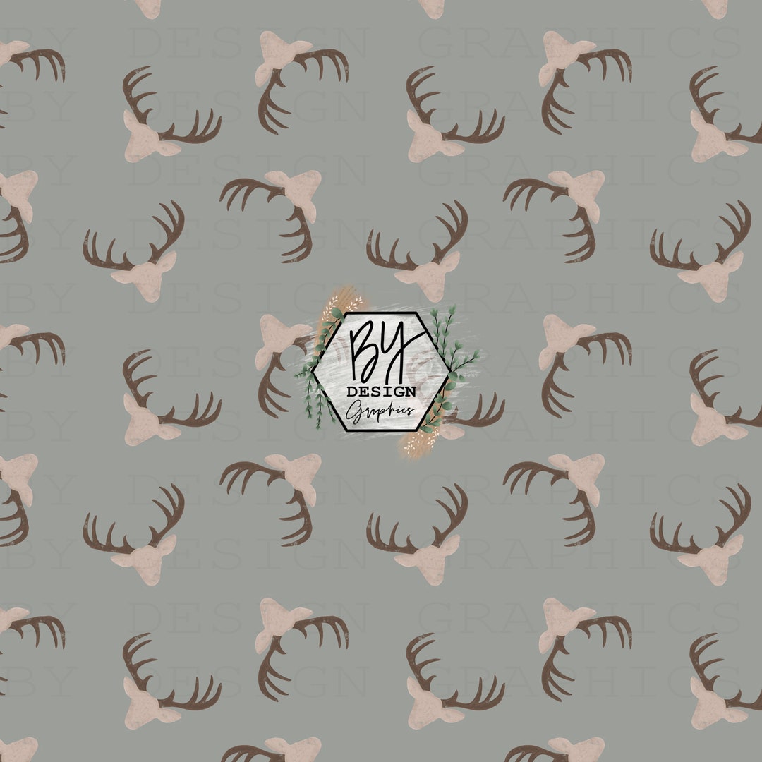 Deer Seamless Pattern | Hunting Seamless | Deer Head Seamless | Gender ...