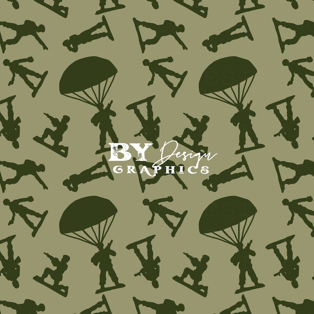 Little Green Army Men Seamless Design Repeatable Pattern Soldier Toys ...