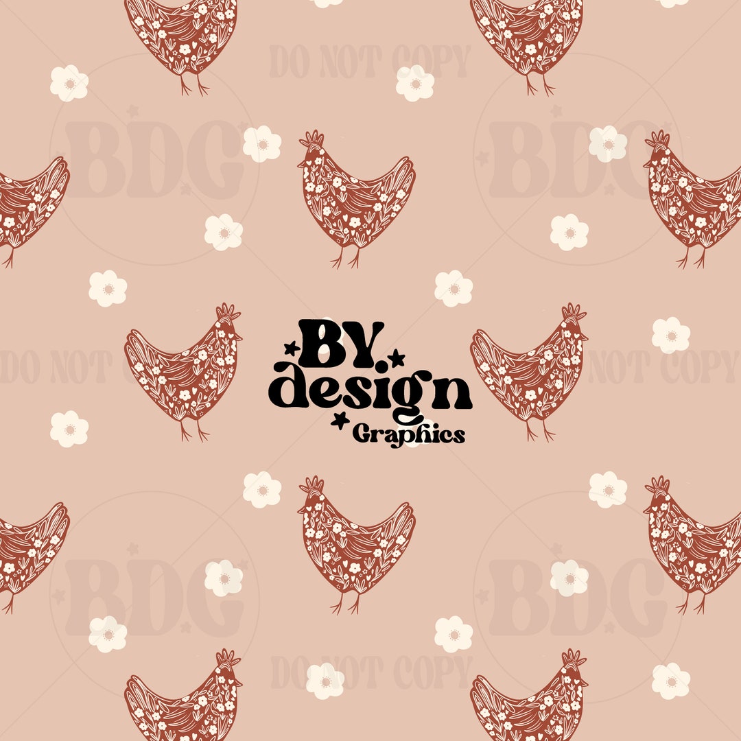 Womens Chicken Seamless Girl Chicken Seamless Boho Chicken Seamless ...