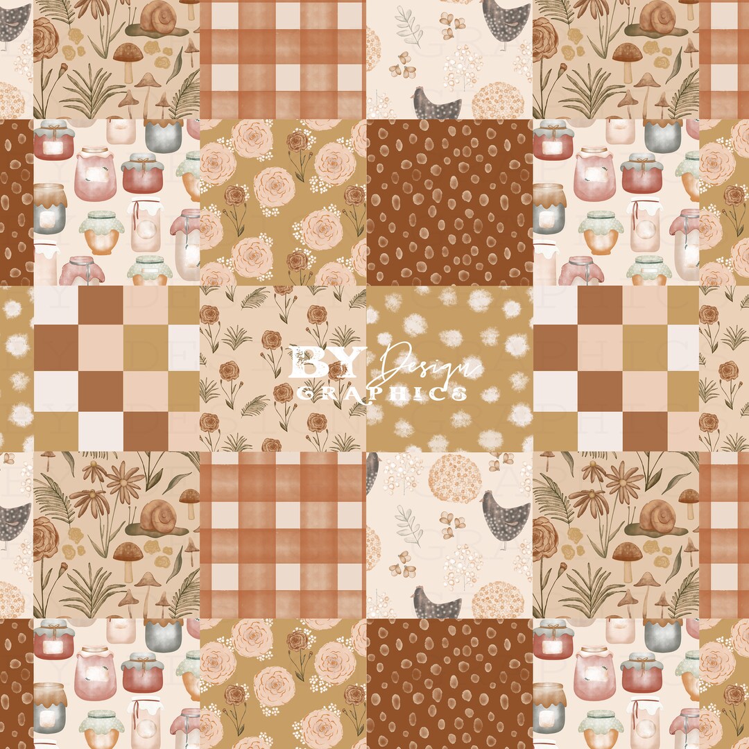 Floral Patchwork Seamless | Floral Quilt Seamless | Girls Floral Seamless | Cottagecore Seamless ...