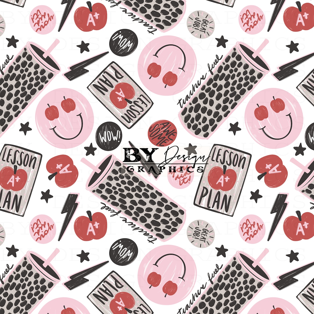 Teacher Seamless | Teacher Back to School Seamless | Bold Teacher ...