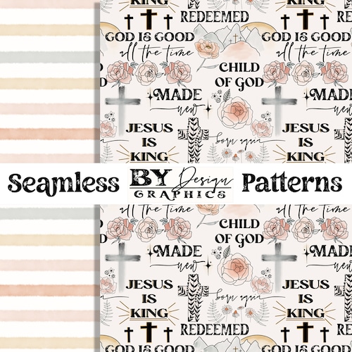 Jesus Loves Us Seamless Pattern Hand Drawn Christian - Etsy