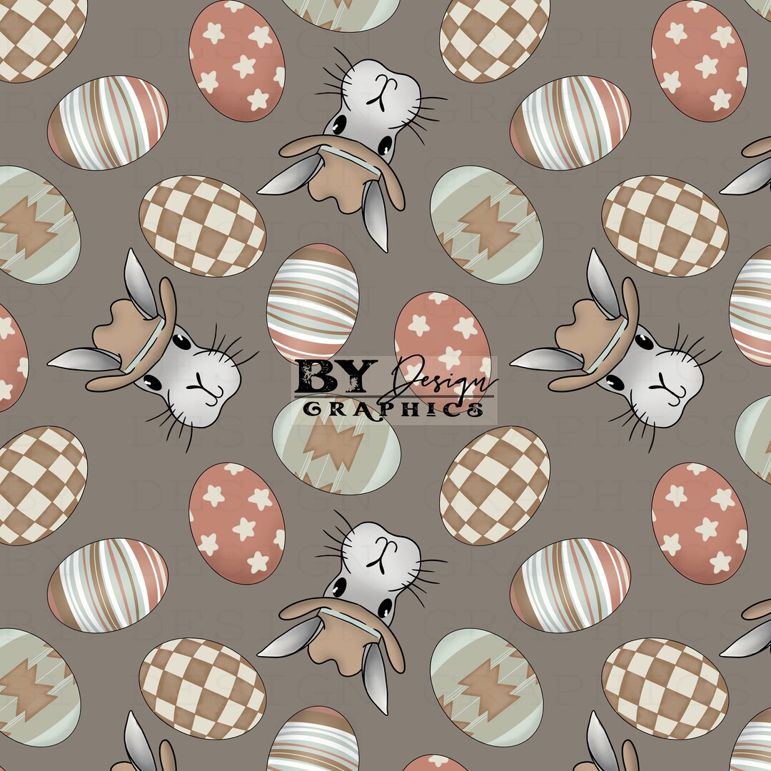 Western Easter Seamless Western Easter Egg Seamless Western Bunny ...