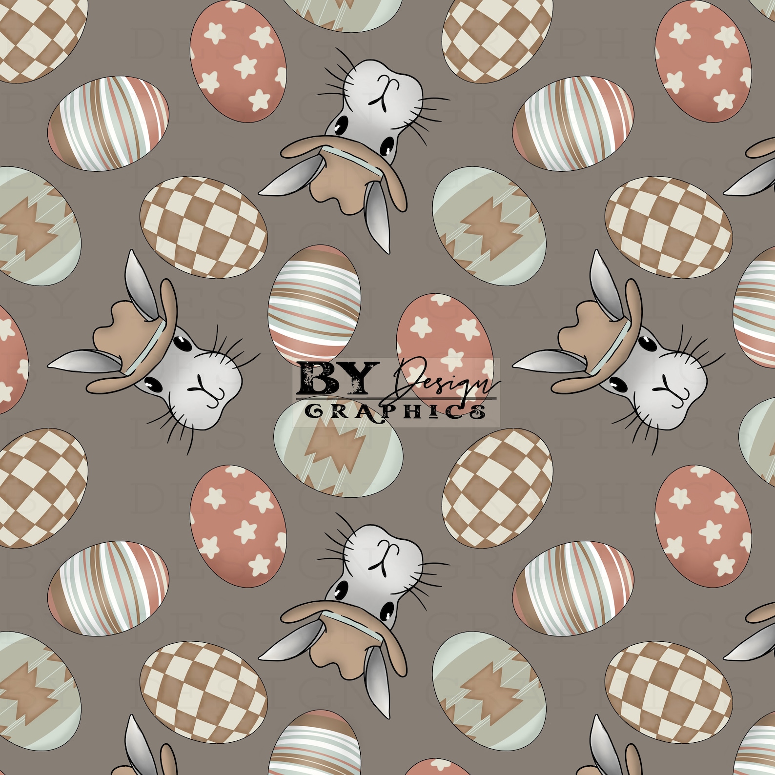 Western Easter Seamless | Western Easter Egg Seamless | Western Bunny ...