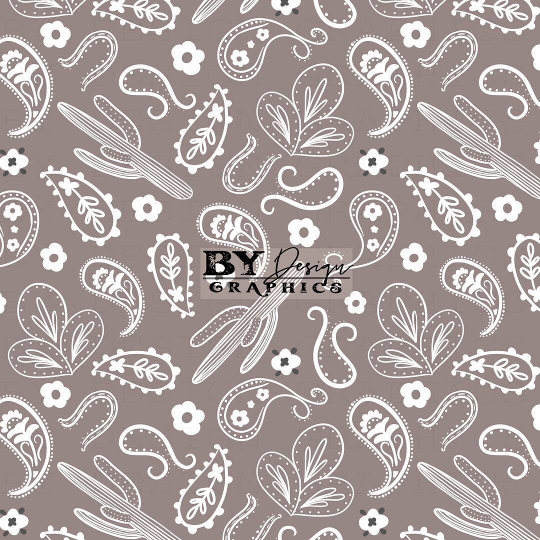Brown Paisley Seamless |paisley Seamless Pattern | Western Seamless ...