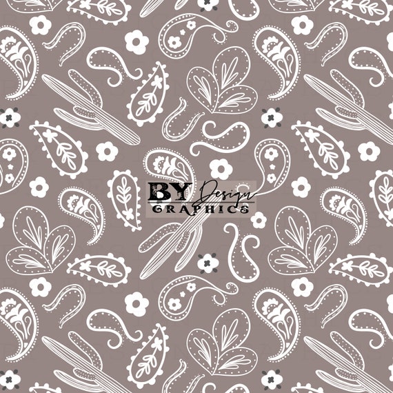 Brown Paisley Seamless paisley Seamless Pattern Western - Etsy