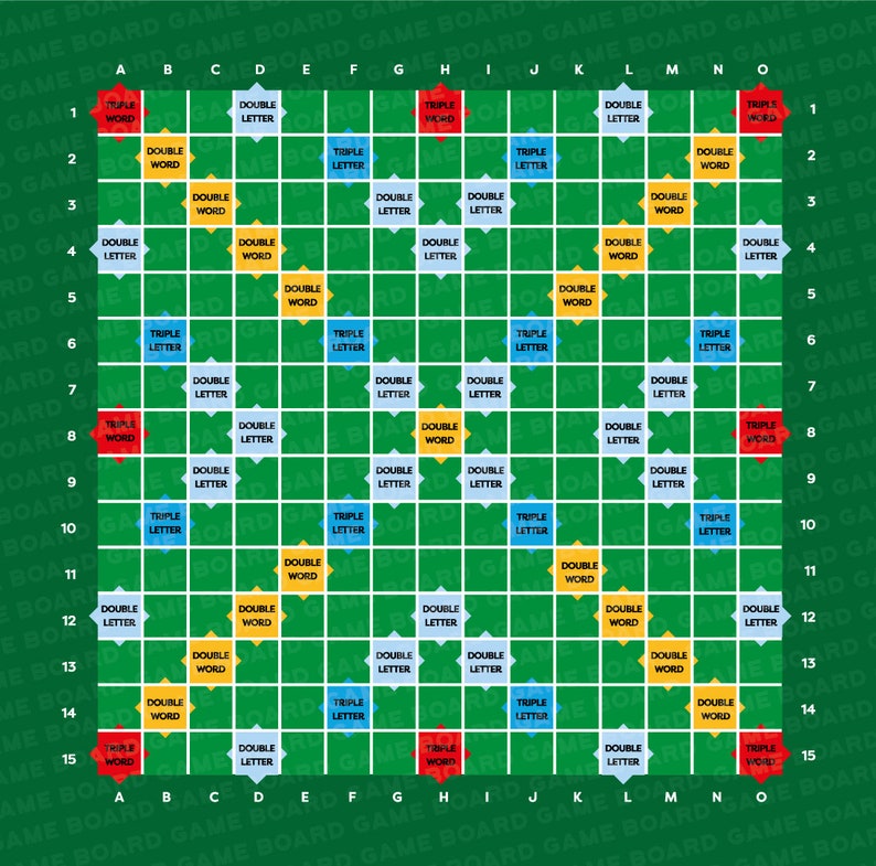 Scrabble Board Game Art, Playroom Decor (PDF 38cm X 38cm) - Etsy