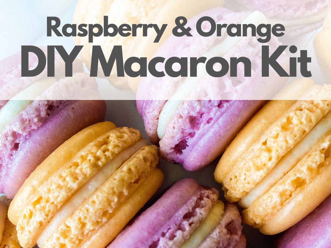 DIY Macaron Kit Learn to Bake Macarons Orange & Raspberry French ...