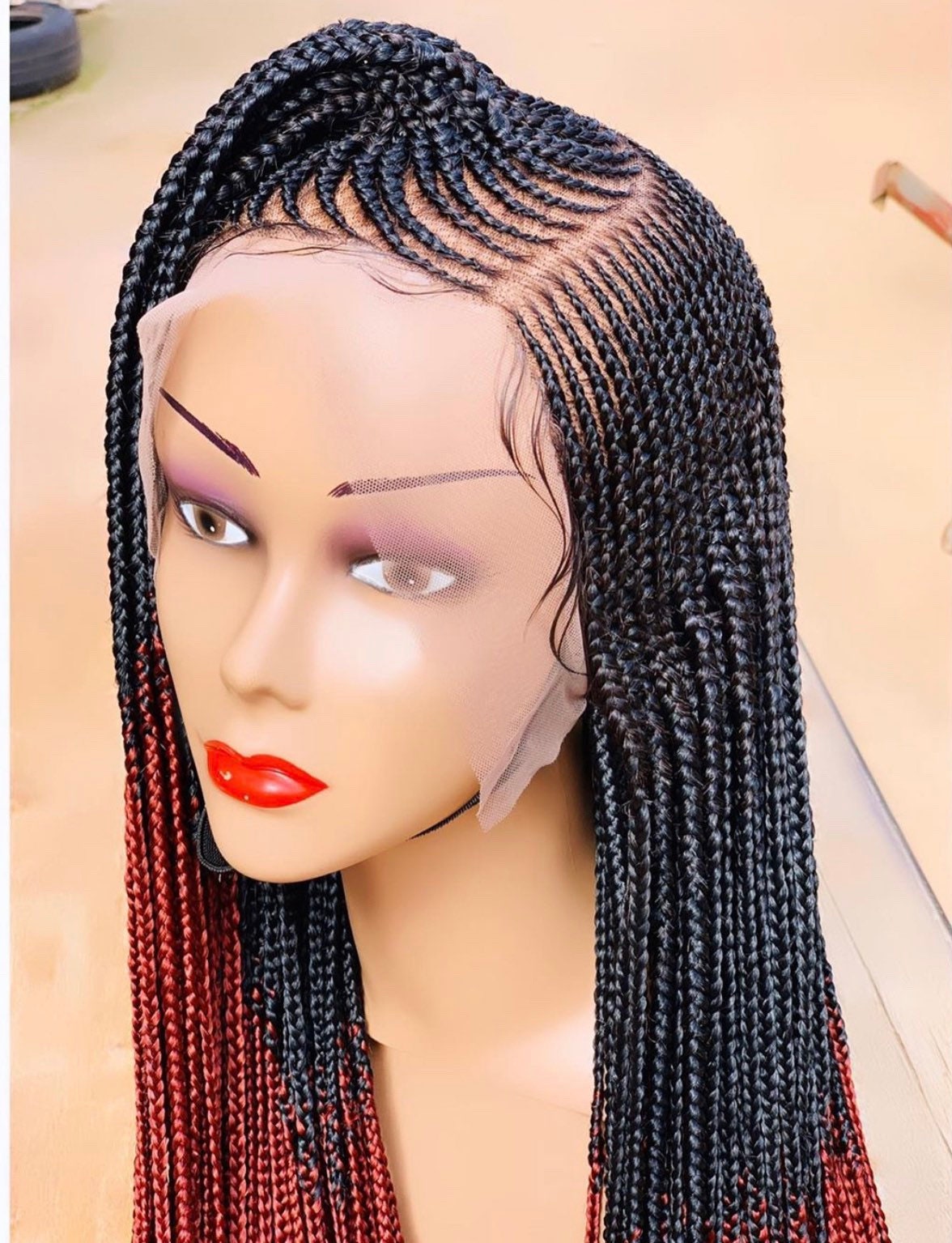 Full Lace Wig Cornrow | Etsy