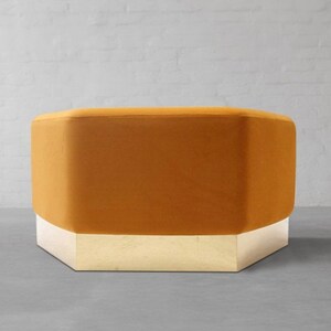 Upholstered Plush Velvet Pouffe Coffee Table Ottoman Stool - Etsy UK