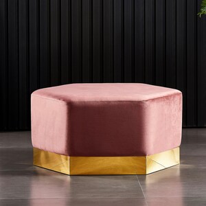Upholstered Plush Velvet Pouffe Coffee Table Ottoman Stool - Etsy UK
