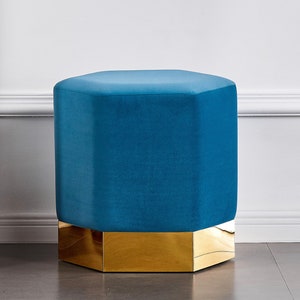 Upholstered Plush Velvet Pouffe Coffee Table Ottoman Stool - Etsy UK