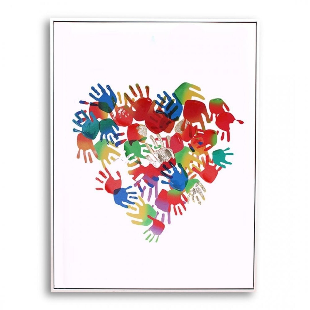 Large Wall Print Handprint Splash Colourful Modern Design, Abstract ...