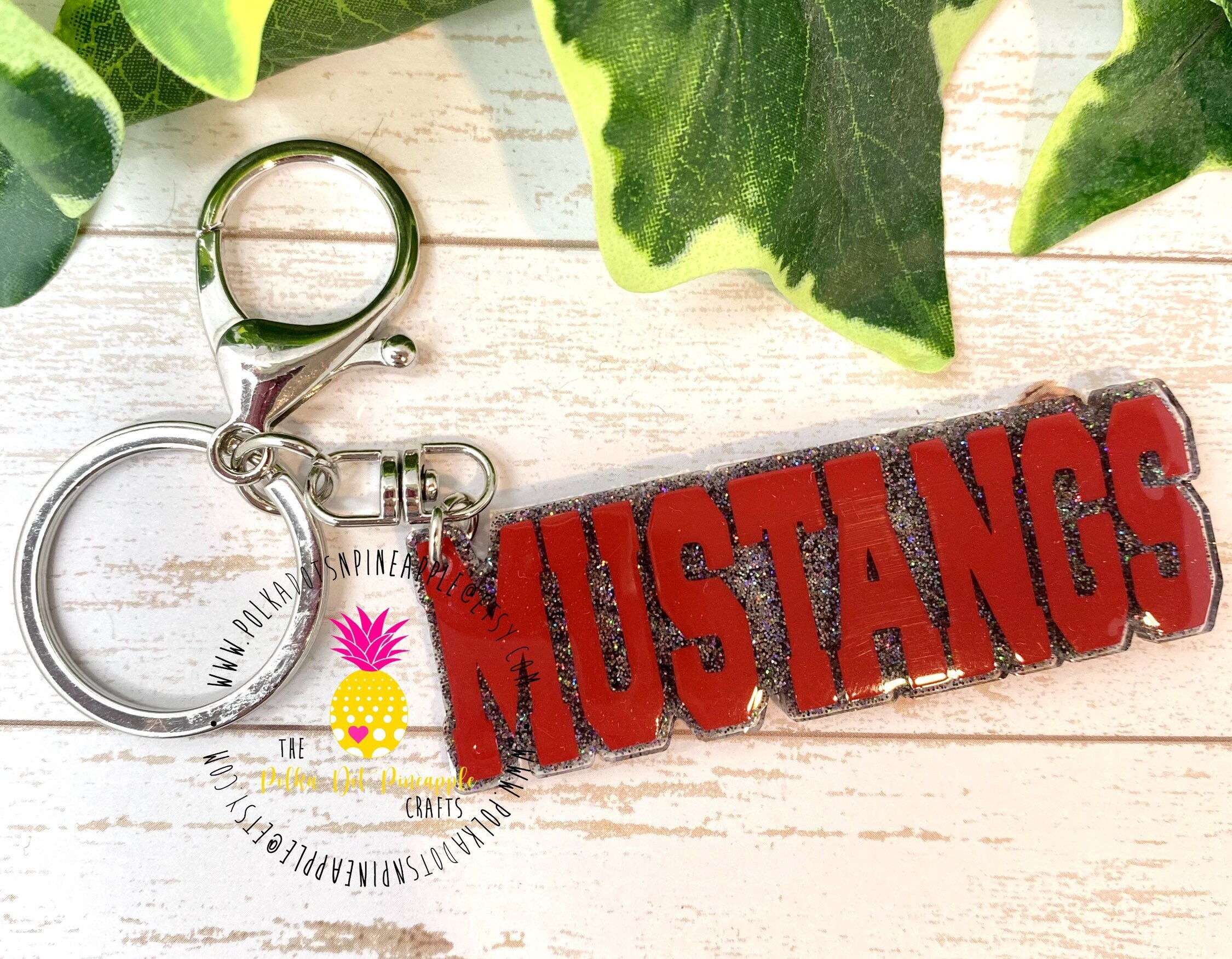 Mustangs Keychain , School Mascot, Mustang, Horse, Keyring, Custom Gift ...