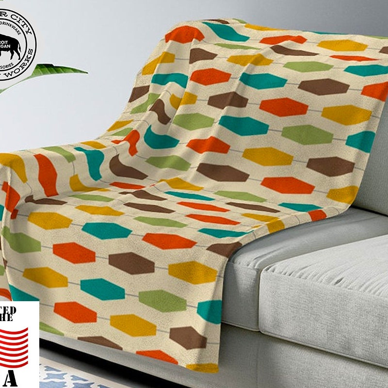 Geometric Blanket - Etsy