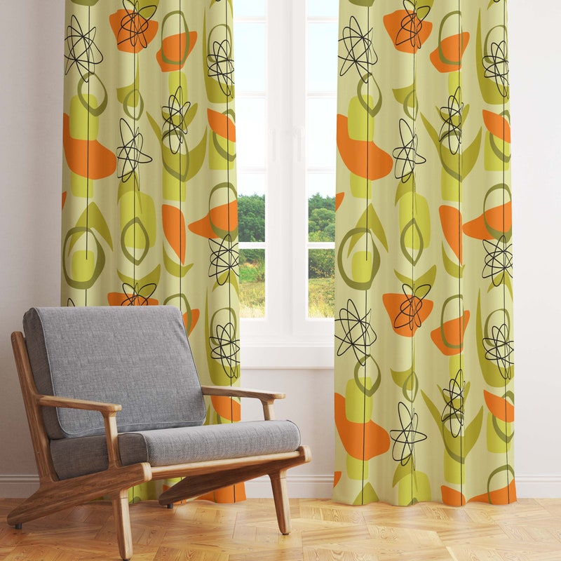 Retro Curtains - Etsy