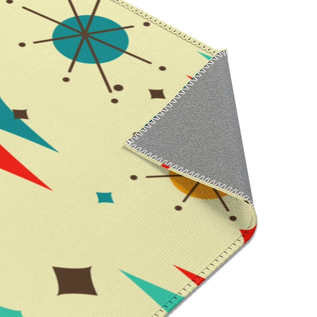 Atomic Starburst Diamond Mid Century Modern Retro Area Rug for Living ...