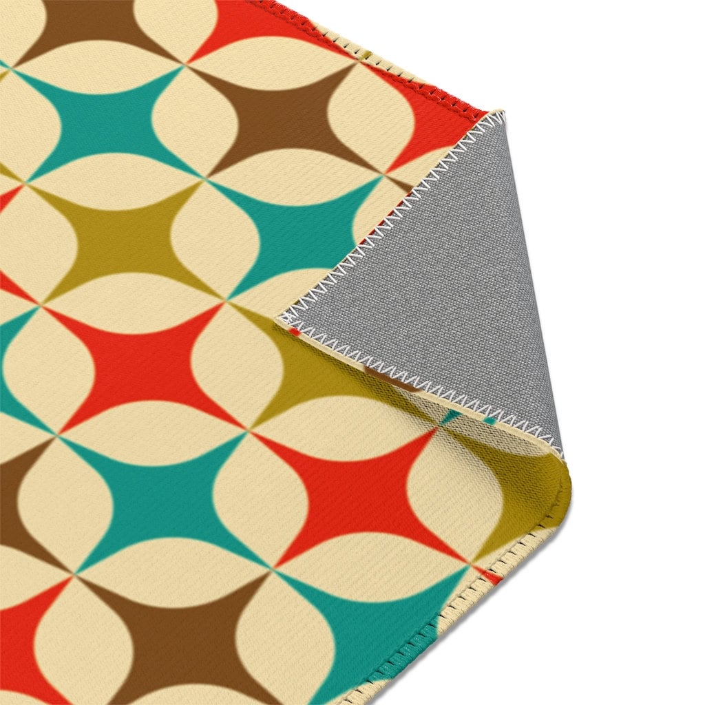 Atomic Retro Area Rug for Living Room Bedroom Kitchen. Teal | Etsy