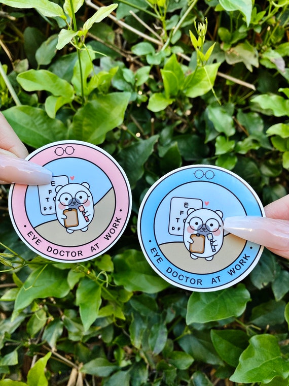 Bear Eye Doctor at Work Sticker Eye Chart Optometrist - Etsy