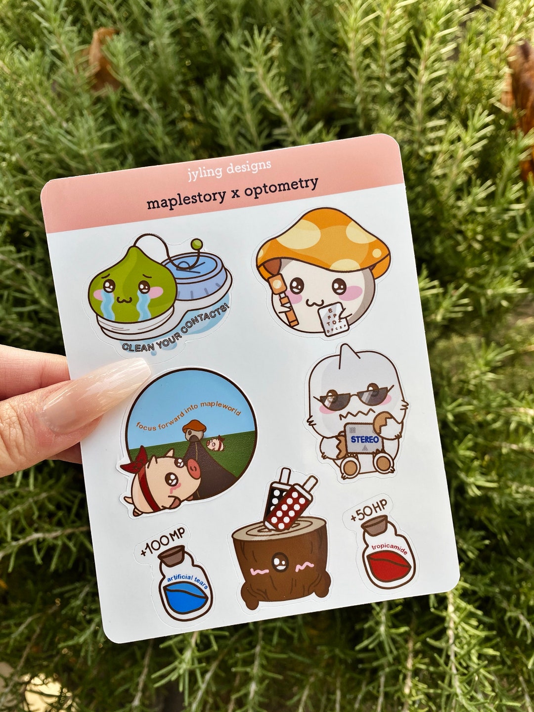 Optometry X Maplestory Sticker Sheet | Optometry Optometrist Stickers ...