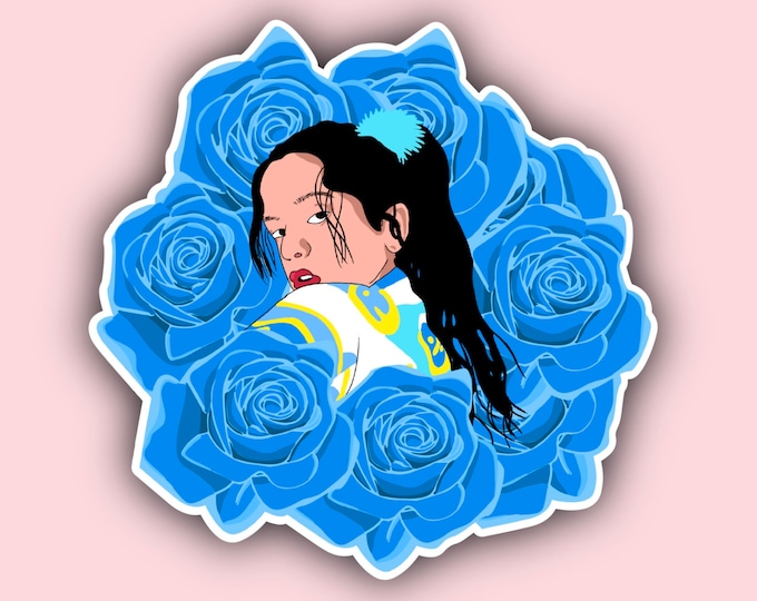 La Rosalia Blue Rose Sticker | Rosalia | Motomami - Etsy
