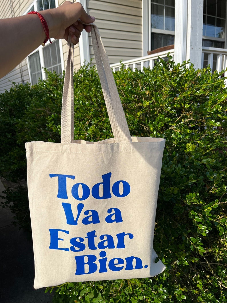 Todo Va a Estar Bien Tote Bag Canvas Bag Latina - Etsy