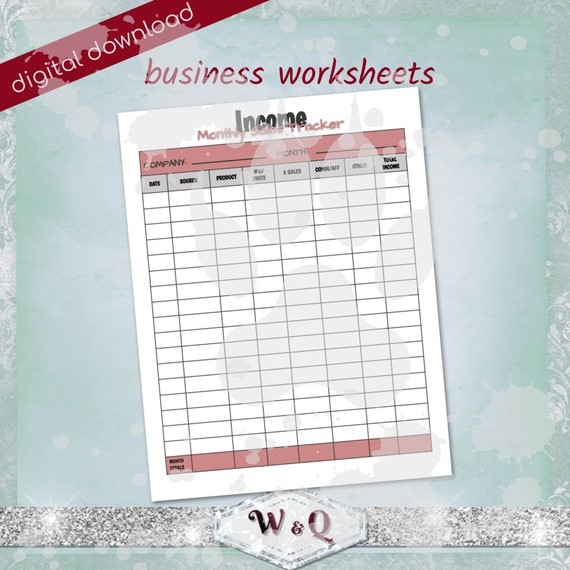 Printable Business Worksheets | Etsy