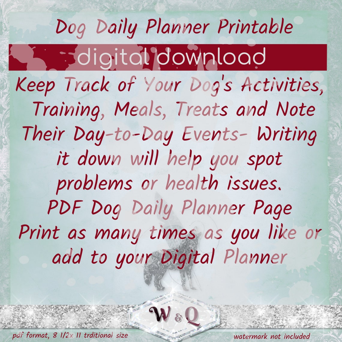 Printable Dog Care Daily Planner Pages - Etsy