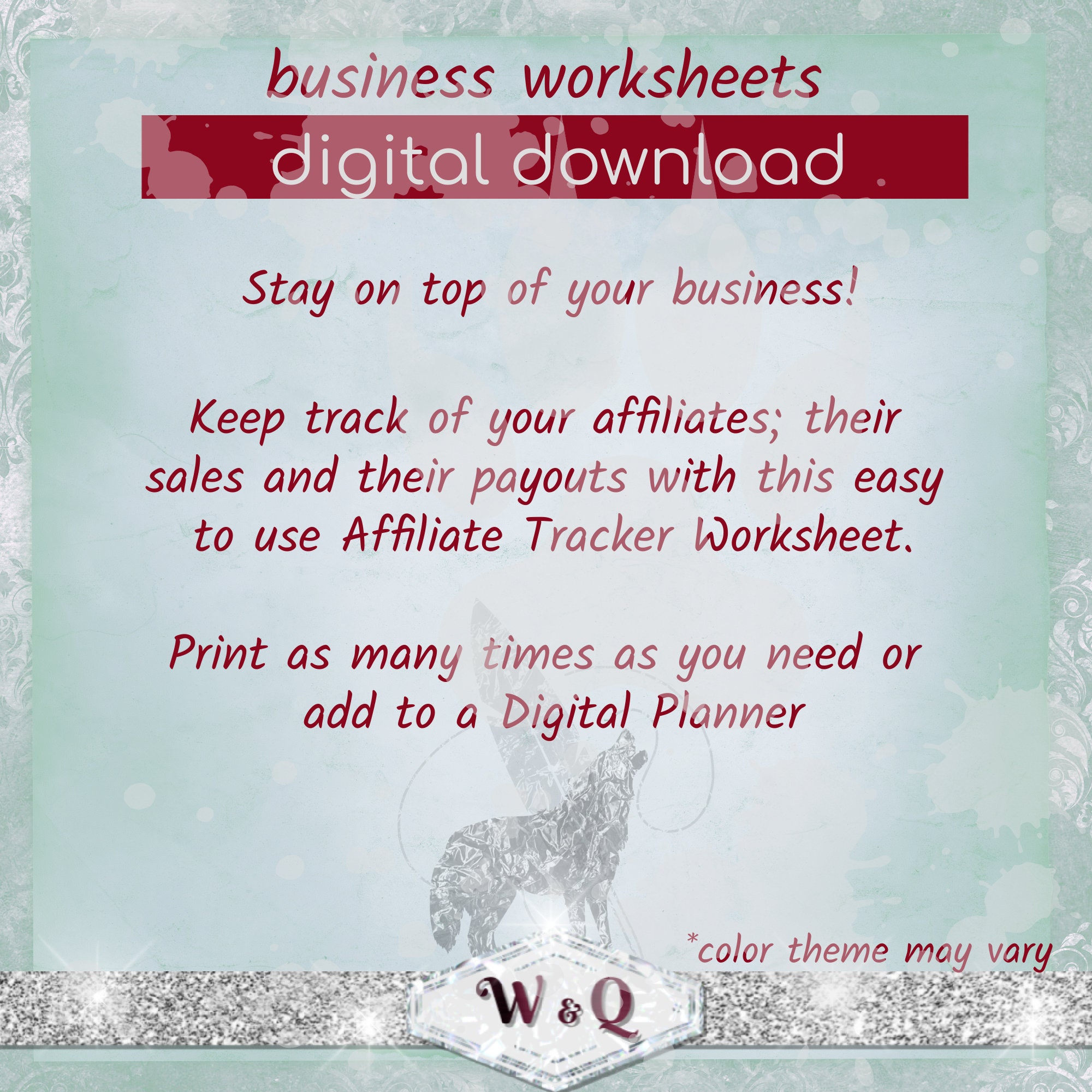 Printable Business Worksheets - Etsy