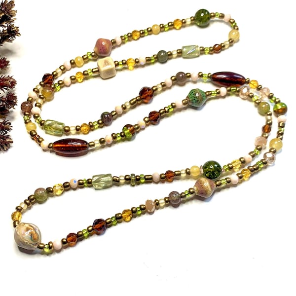 Bead Necklace Handmade - Etsy