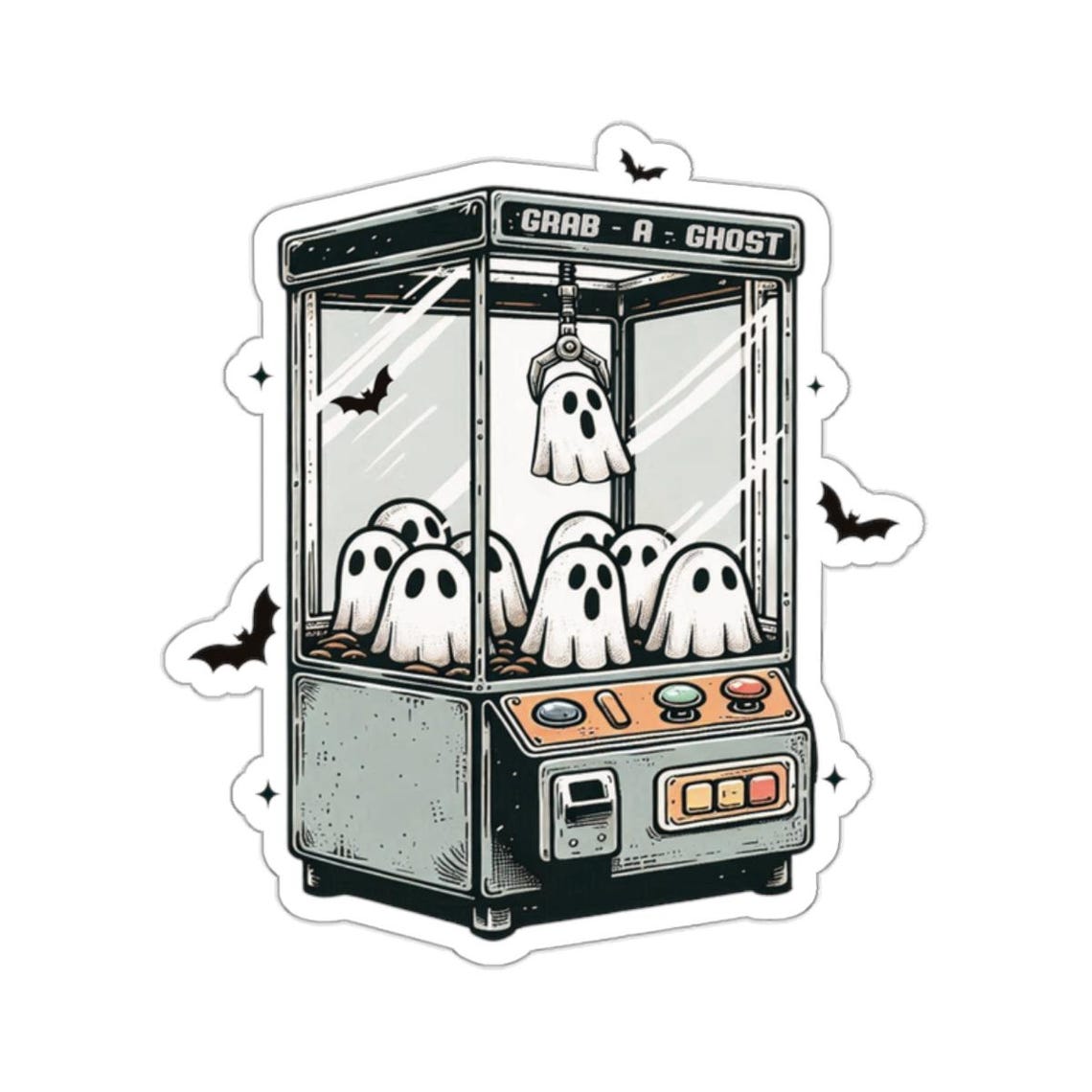 Ghost Vending Machine Sticker - Etsy