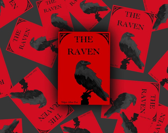 The Raven Book Cover Classic Book Sticker Vintage Book - Etsy