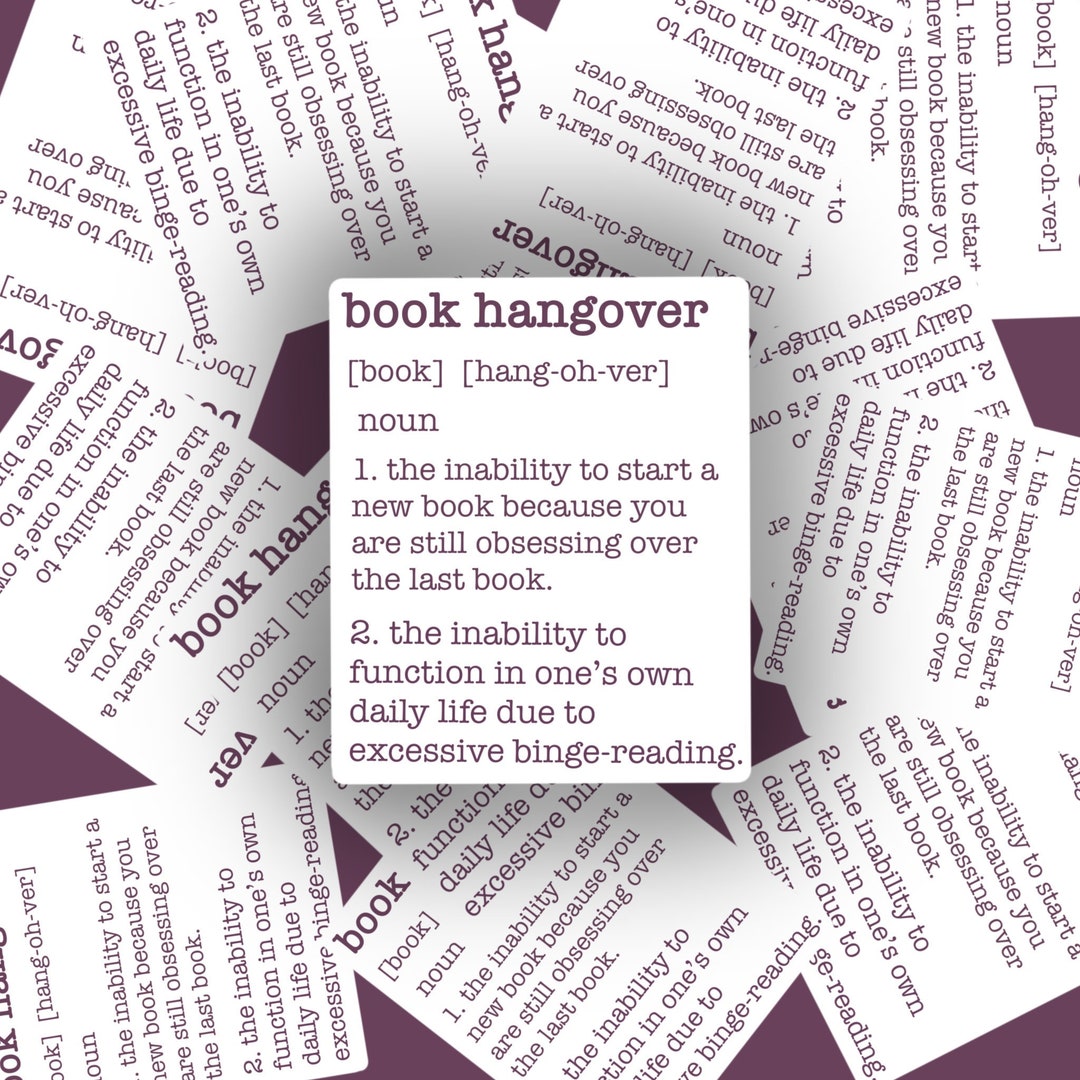 Book Hangover Sticker Cute and Colorful Book Sticker for Planners ...