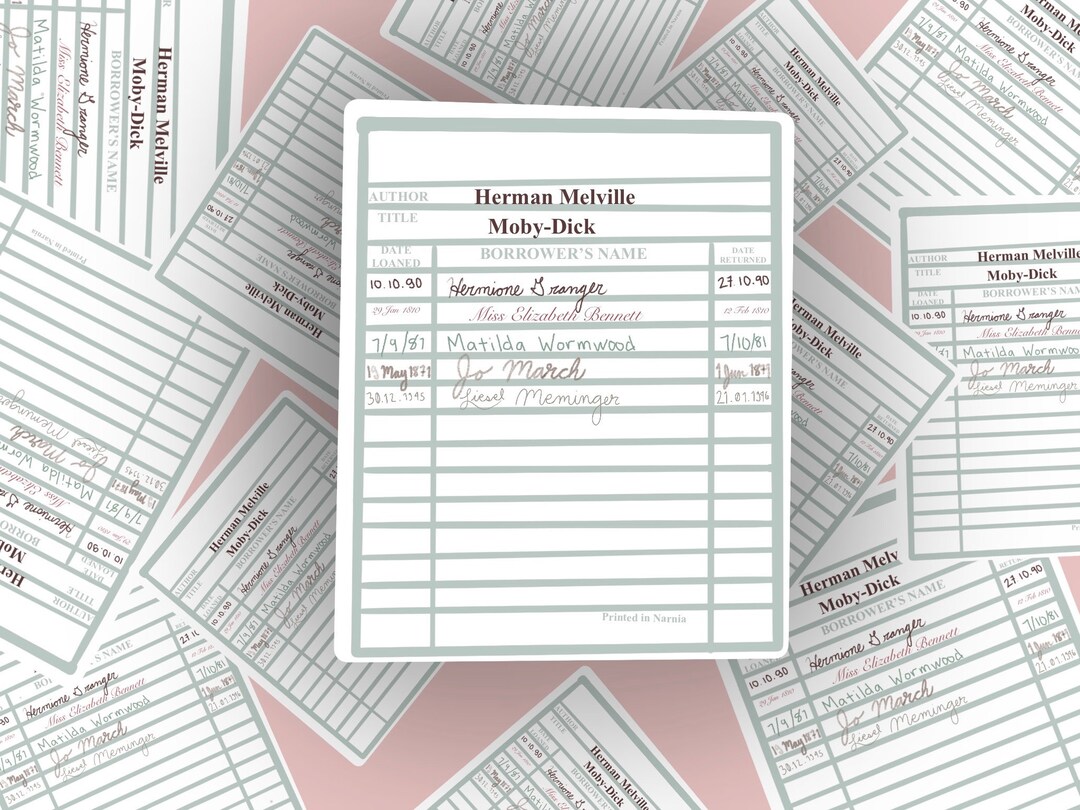 Library Note Card Sticker Cute and Colorful Book Sticker for Planners ...