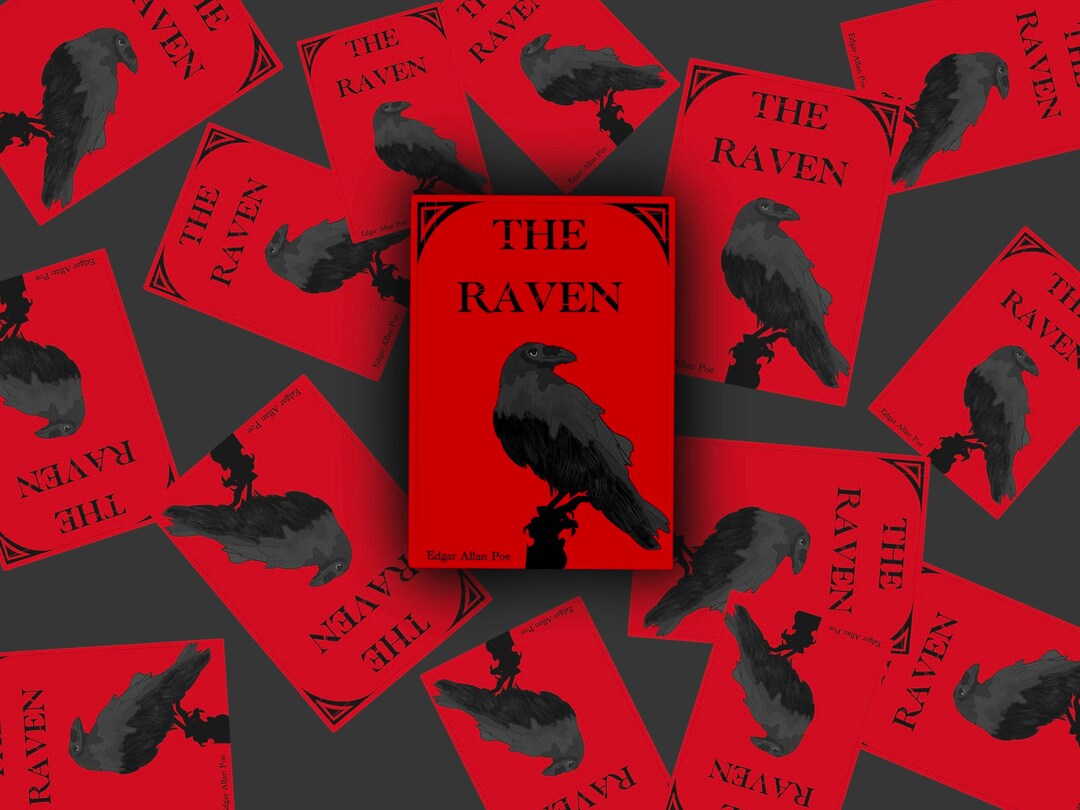 The Raven Book Cover Classic Book Sticker Vintage Book Sticker - Etsy