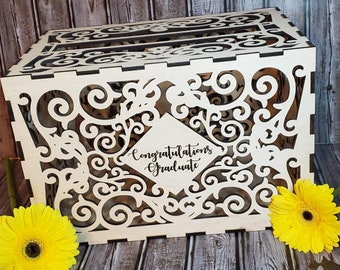 Graduation Card Box Svg | Etsy