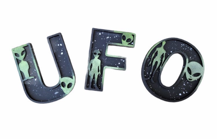 Alien/ufo Letters SVG Wall Decor Alien/ufo Name Sign - Etsy