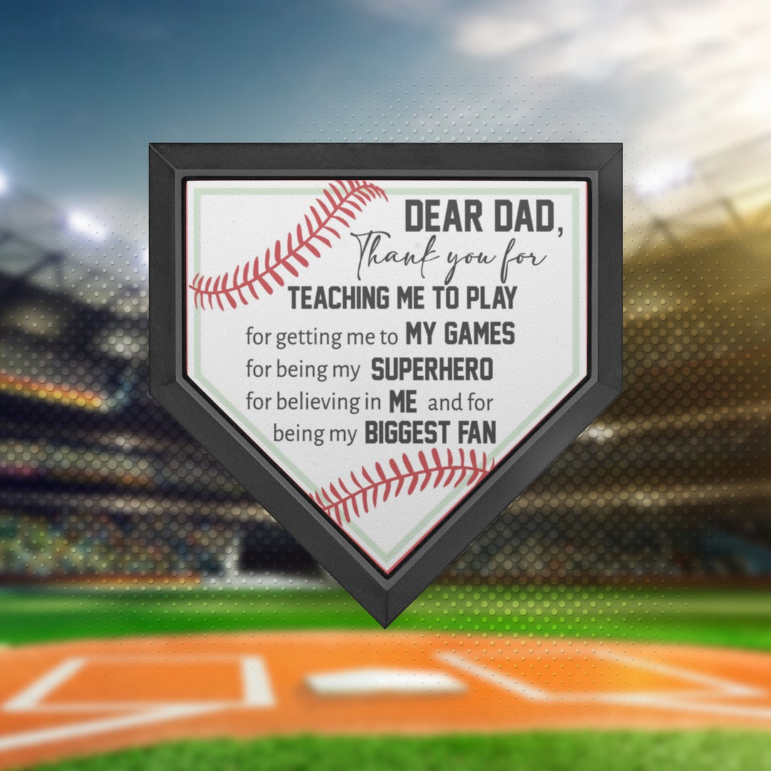 Fathers Day Home Plate Sign, Baseball Sign, Gift for Dad, Baseball Gift ...