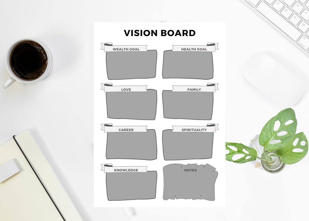 Customized Vision Board, Vision Board Printable, Instant Downloads ...