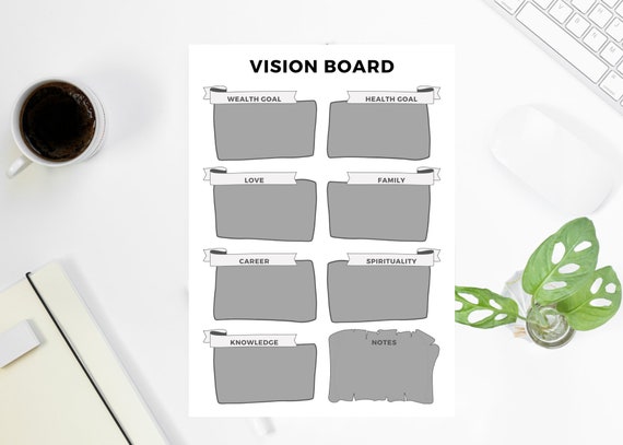 Customized Vision Board Vision Board Printable Instant - Etsy
